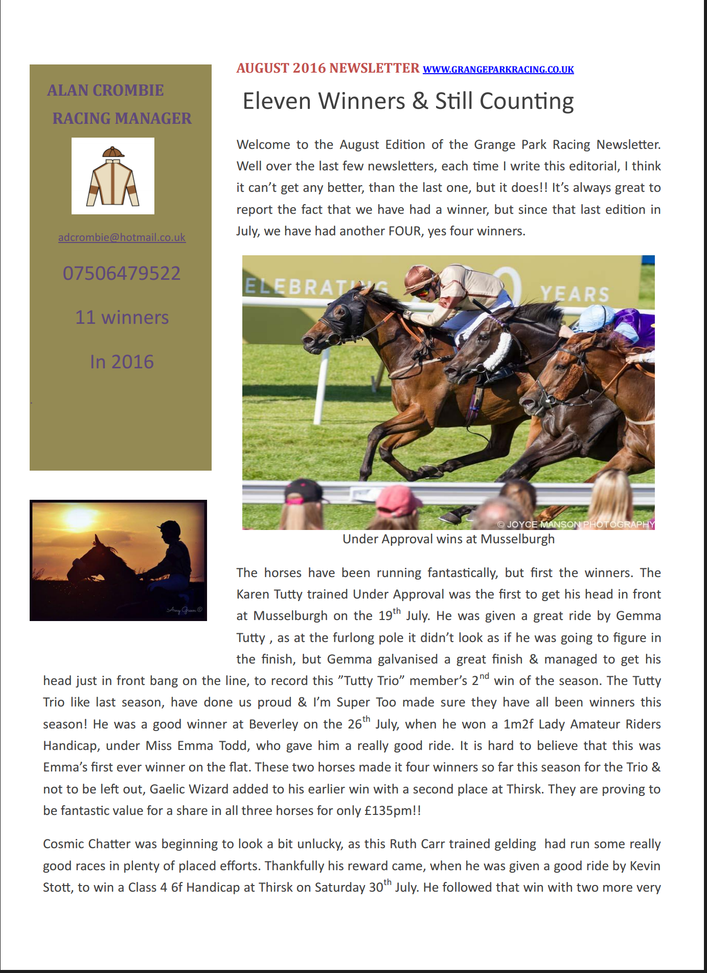 Ann Duffield Open Morning & August Newsletter Now Out! | Blog